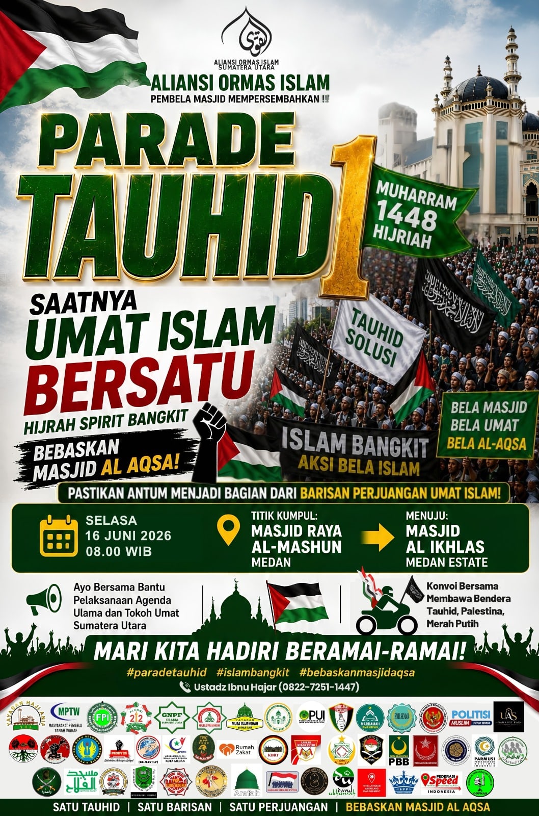 40 Ormas Islam, BKM Dan Remaja Masjid Siap Ramaikan Parade Tauhid | Waspada
