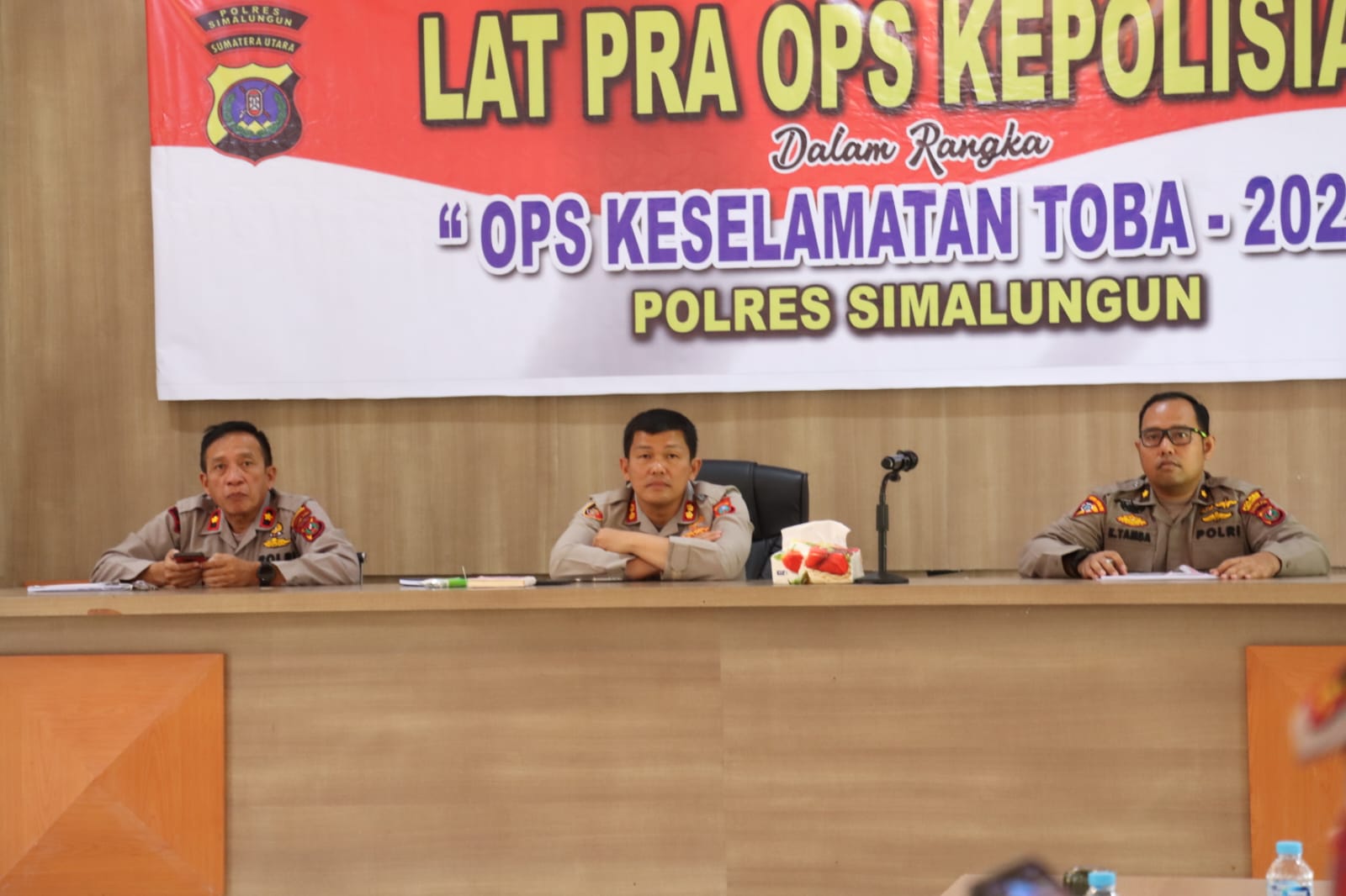 Kapolres Simalungun Pimpin Latihan Pra Operasi Keselamatan Toba 2023