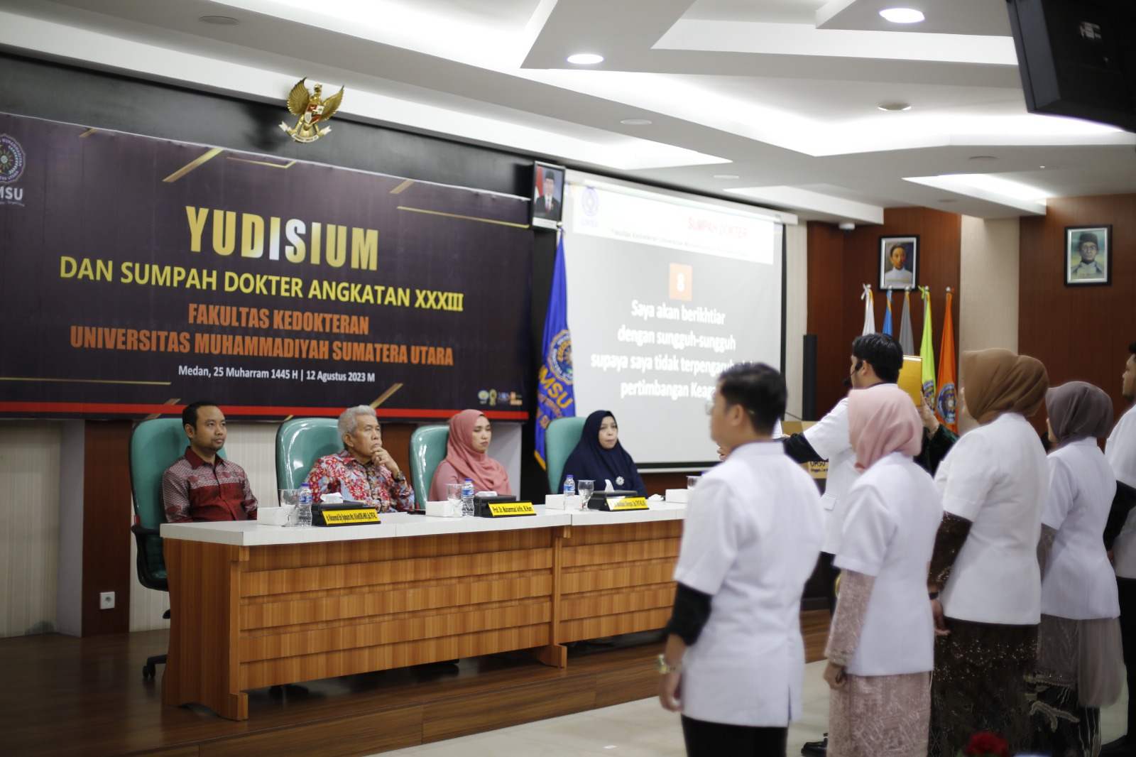 Yudisium 8 Dokter, Mahasiswa FK UMSU Lulus 100 Persen UKMPPD