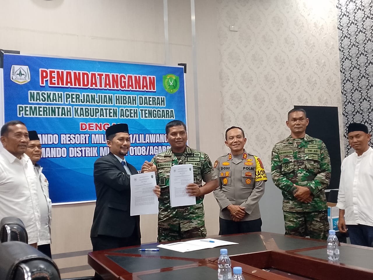 Pemkab Agara Dan TNI POLRI Teken NPHD