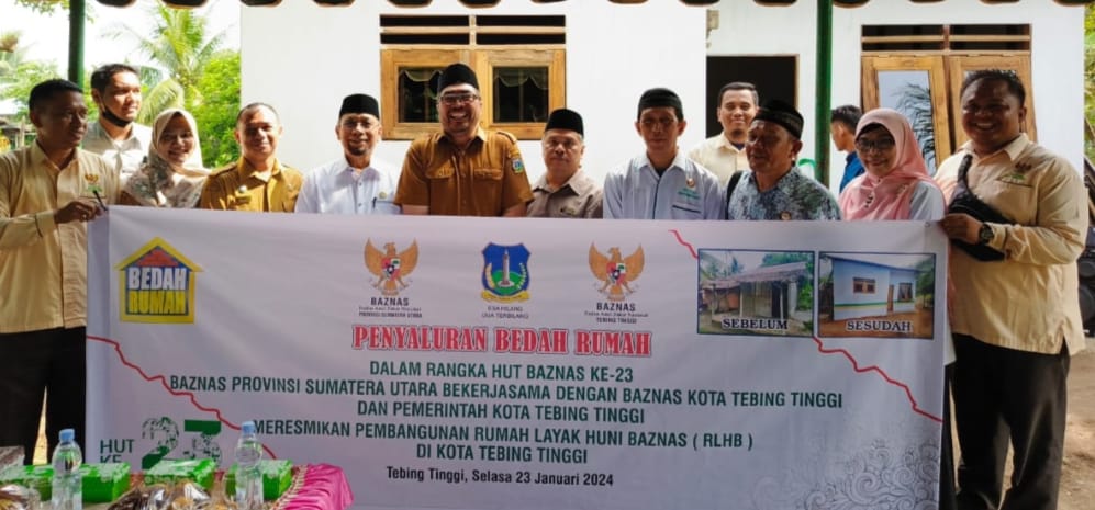Baznas Sumut Rayakan HUT Ke 23 Gelar Syukuran Dan Bedah Rumah