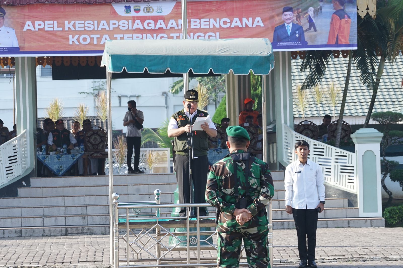 Pj Wali Kota Tebingtinggi Pimpin Apel Kesiagapan Bencana Tahun 2024