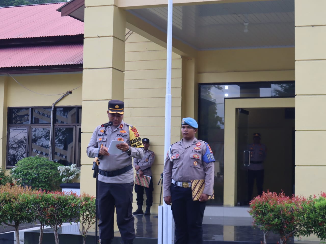 Upacara Pembinaan Tradisi Bintara Remaja Gelombang II Di Polres Sabang