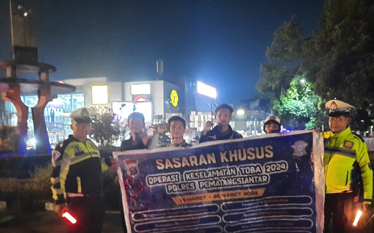 Sat Lantas Polres P.Siantar Sosialisasikan Ops Keselamatan Toba 2024 Di Pusat Kota