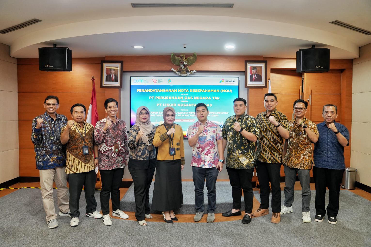 Gali Potensi Gas Di Jatim, PGN dan PT LNG Tandatangani MoU