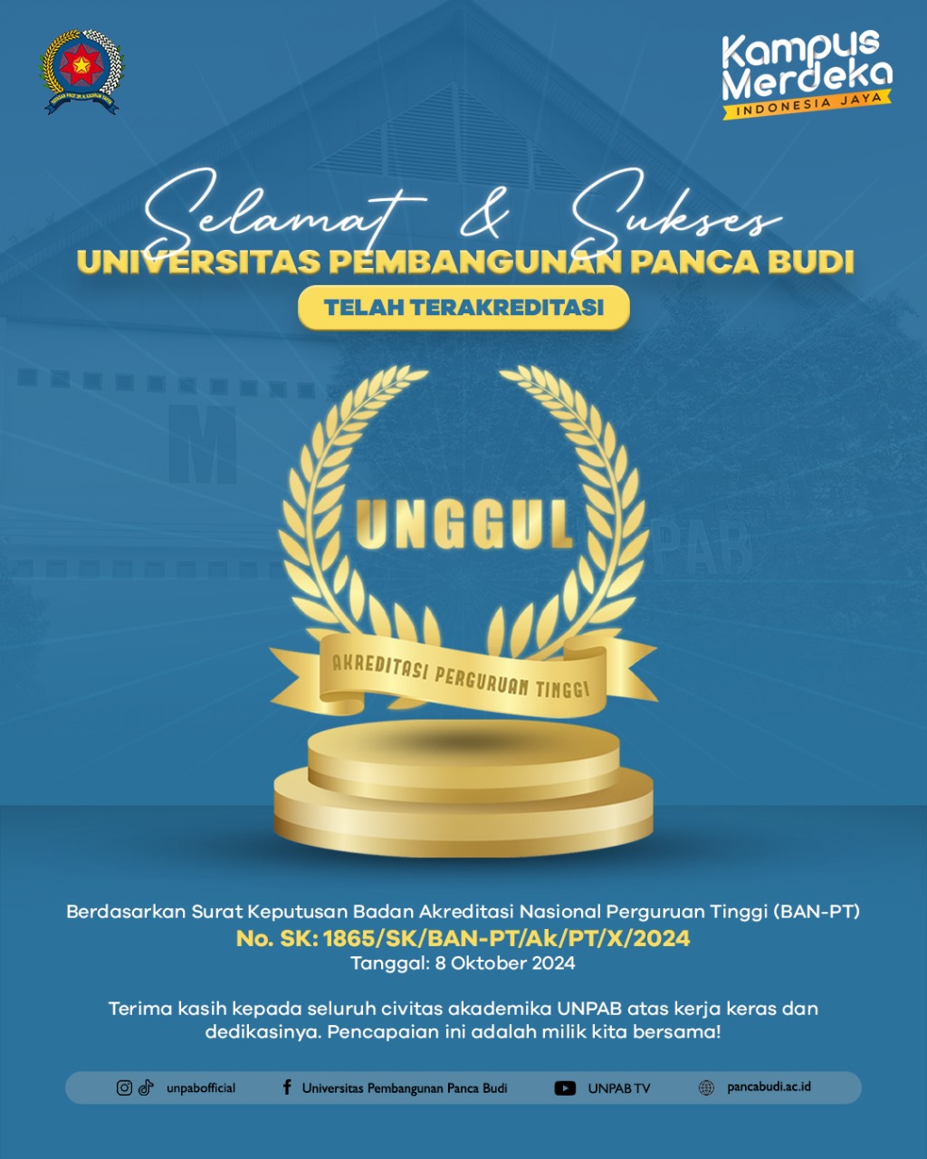 Raih Akreditasi Unggul UNPAB Menuju WCU