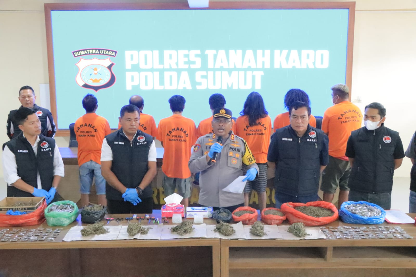Kapolres Karo Tangkap 7 Pelaku Terlibat Peredaran Ganja