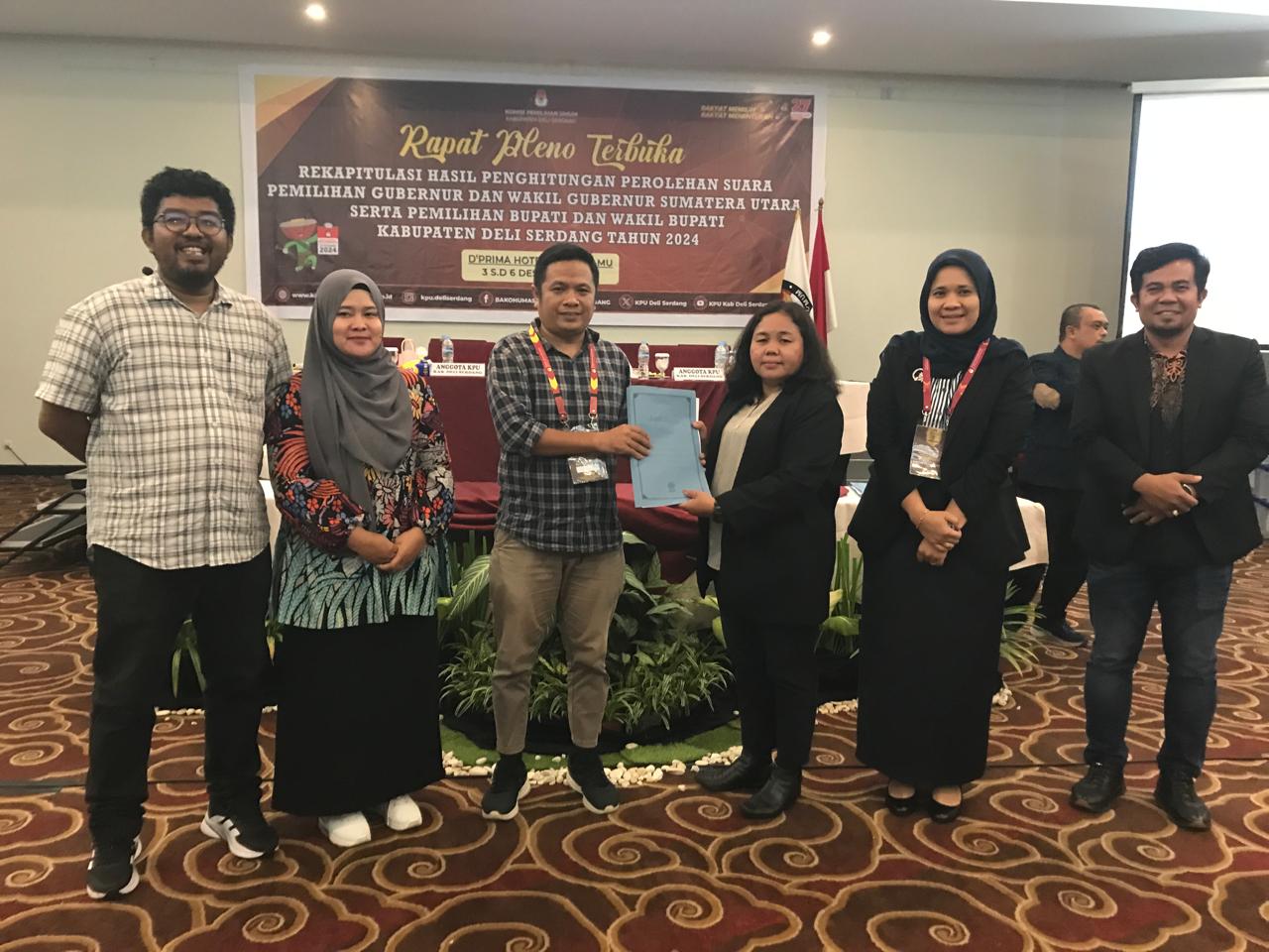 KPU Deliserdang Tetapkan Dr Asri Ludin Tambunan Raih 51,24% Suara