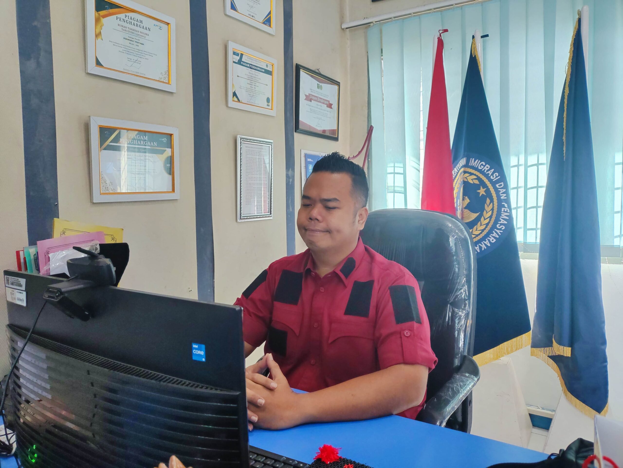 Karutan Tarutung Rapat Virtual Zoom Dengan Dirjen Pemasyarakatan