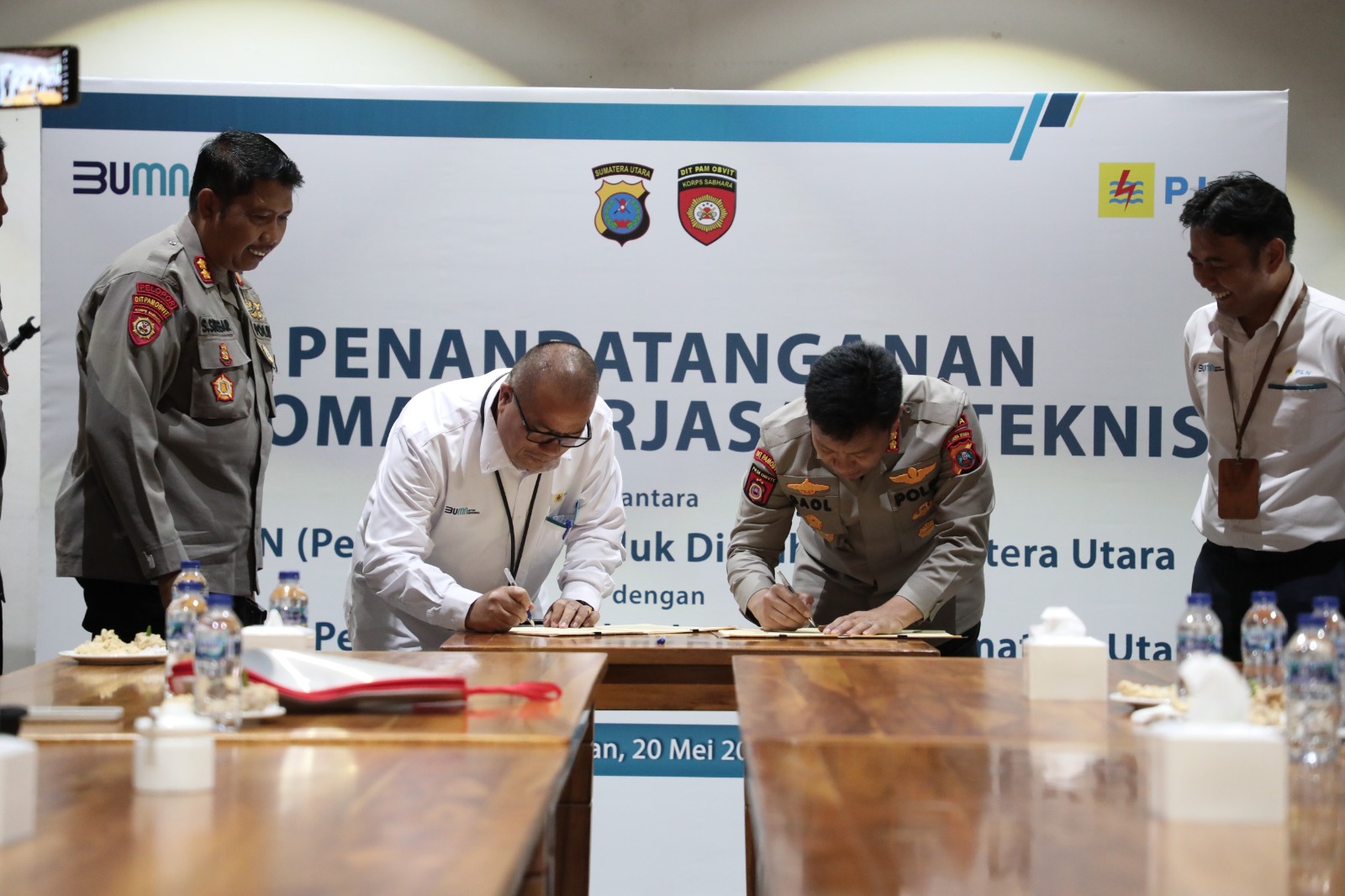 PLN Perkuat Kolaborasi Dengan Poldasu Melalui PKS Pam Obvit