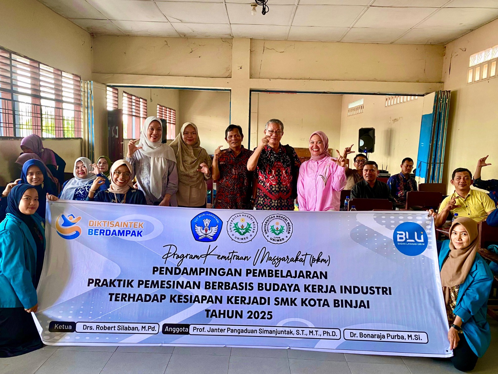 Dosen Unimed Dampingi Pembelajaran Pemesinan Berbasis Budaya Kerja Industri