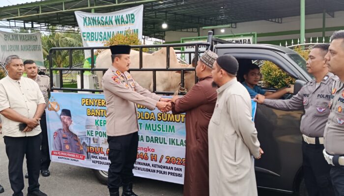 Kapolda Sumut Berkurban Untuk Ponpes Di Binjai
